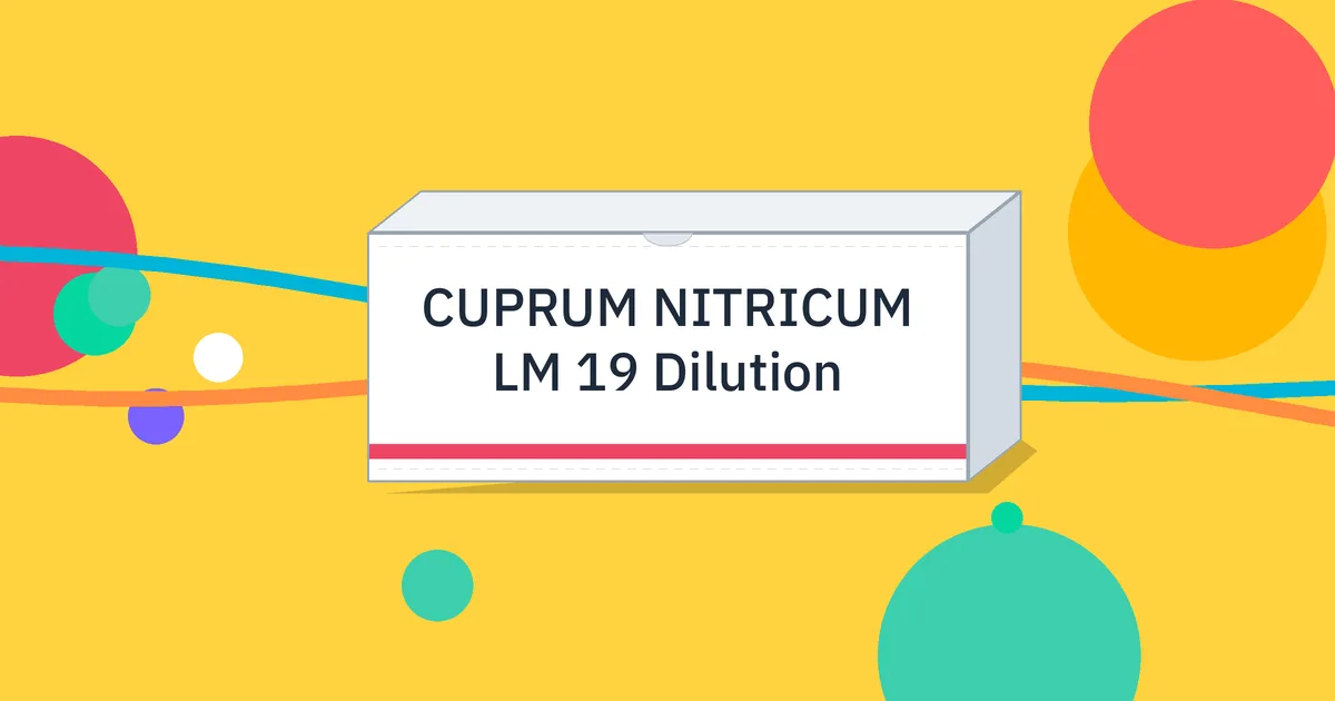 Symbolbild: Packung mit der Aufschrift CUPRUM NITRICUM LM 19 Dilution (PZN 12838665) – Verfügbarkeit und Bezug in Apotheken in Frankfurt am Main