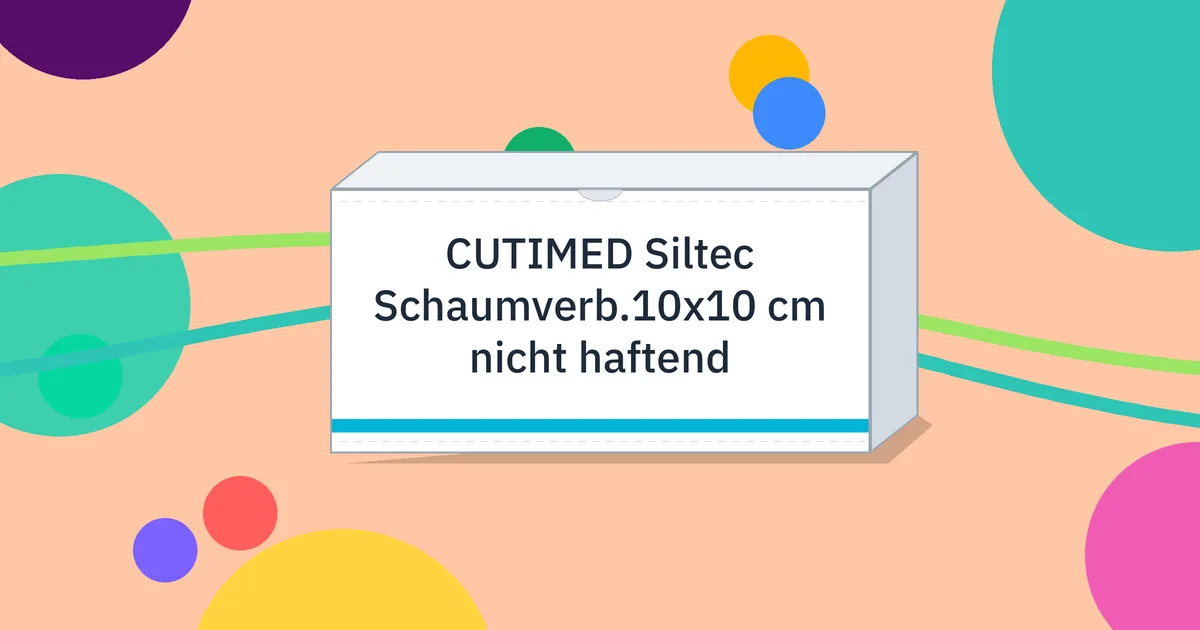 Symbolbild: Packung mit der Aufschrift CUTIMED Siltec Schaumverb.10x10 cm nicht haftend (PZN 13972006) – Verfügbarkeit und Bezug in Apotheken in Frankfurt am Main