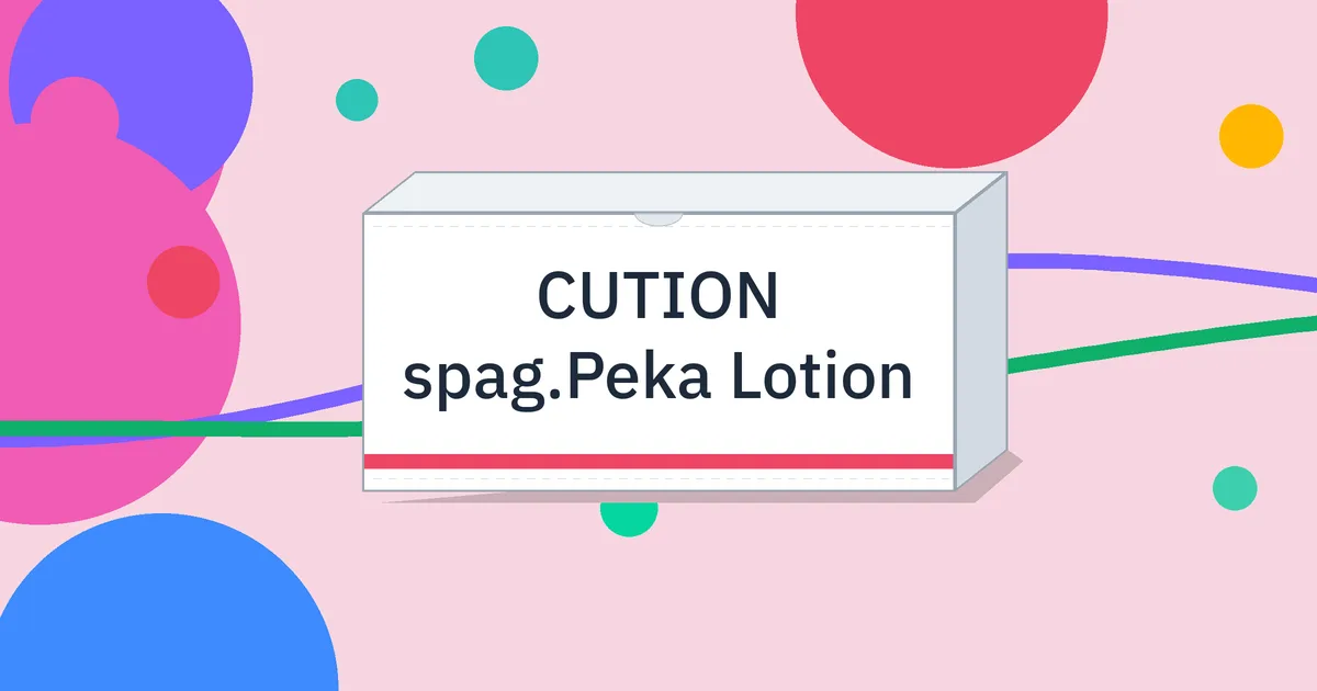 Symbolbild: Packung mit der Aufschrift CUTION spag.Peka Lotion (PZN 06052713) – Verfügbarkeit und Bezug in Apotheken in Frankfurt am Main