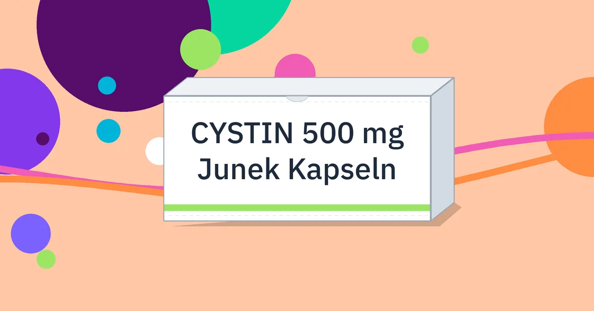 Symbolbild: Packung mit der Aufschrift CYSTIN 500 mg Junek Kapseln (PZN 00132492) – Verfügbarkeit und Bezug in Apotheken in Frankfurt am Main