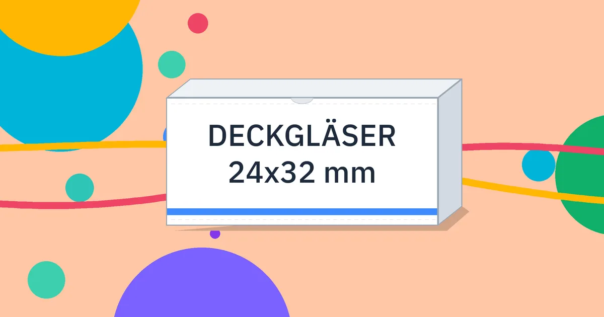 Symbolbild: Packung mit der Aufschrift DECKGLÄSER 24x32 mm (PZN 01962008) – Verfügbarkeit und Bezug in Apotheken in Frankfurt am Main