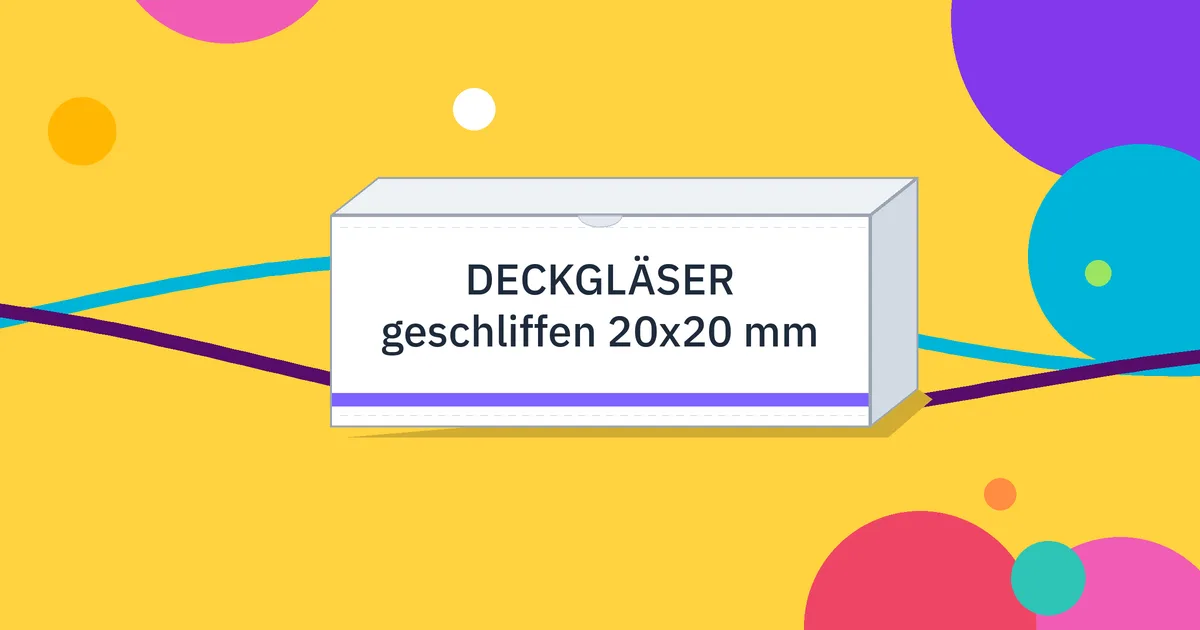 Symbolbild: Packung mit der Aufschrift DECKGLÄSER geschliffen 20x20 mm (PZN 01742531) – Verfügbarkeit und Bezug in Apotheken in Frankfurt am Main