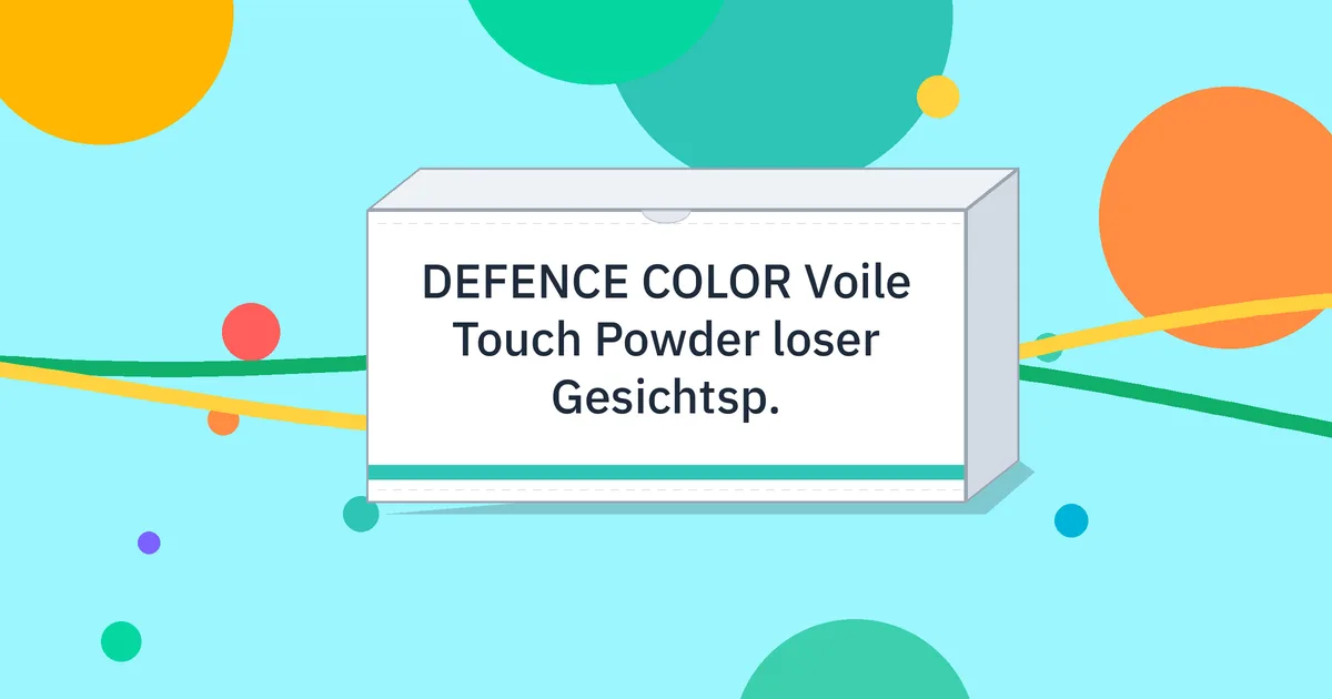Symbolbild: Packung mit der Aufschrift DEFENCE COLOR Voile Touch Powder loser Gesichtsp. (PZN 12434519) – Verfügbarkeit und Bezug in Apotheken in Frankfurt am Main