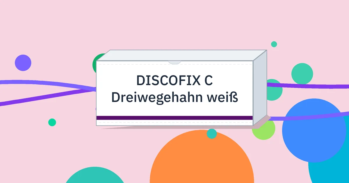 Symbolbild: Packung mit der Aufschrift DISCOFIX C Dreiwegehahn weiß (PZN 19768152) – Verfügbarkeit und Bezug in Apotheken in Frankfurt am Main