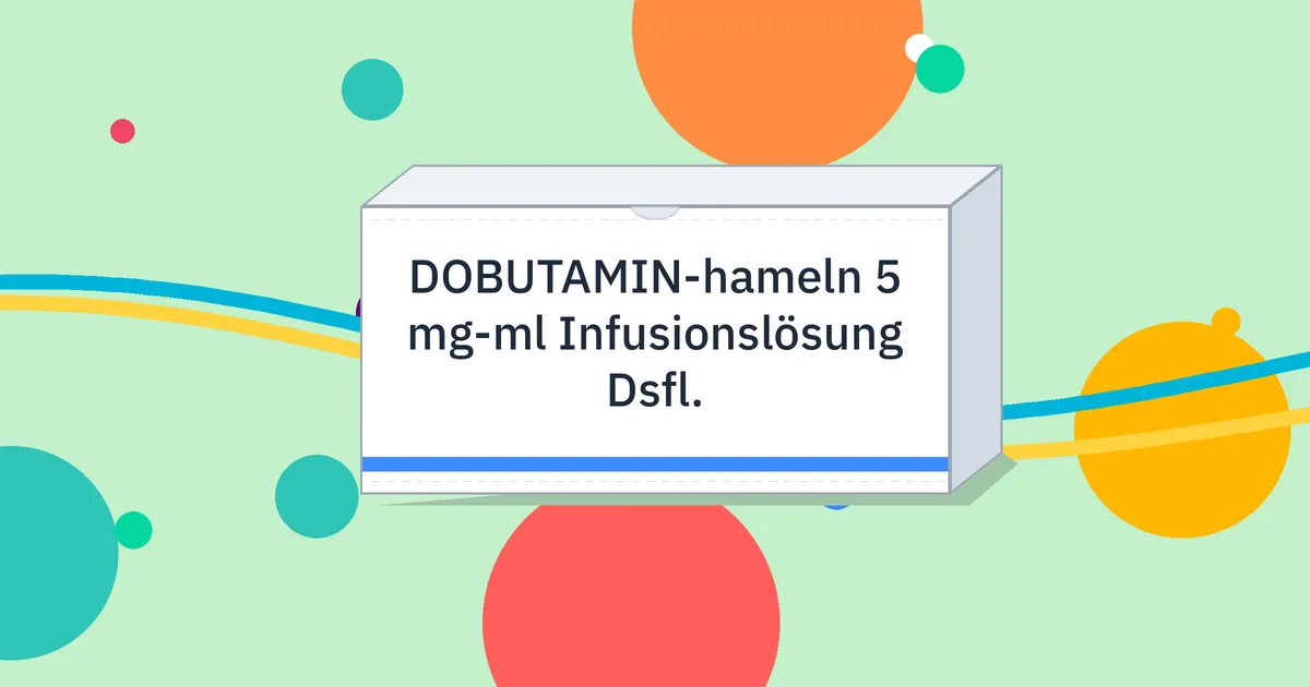 Symbolbild: Packung mit der Aufschrift DOBUTAMIN-hameln 5 mg-ml Infusionslösung Dsfl. (PZN 03568155) – Verfügbarkeit und Bezug in Apotheken in Frankfurt am Main