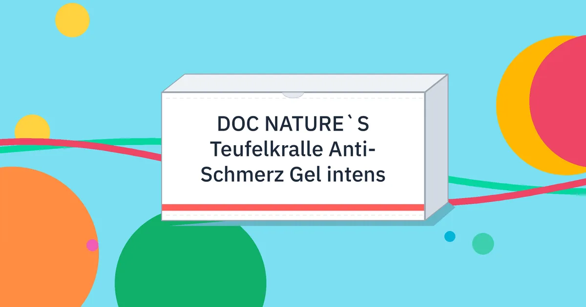 Symbolbild: Packung mit der Aufschrift DOC NATURE`S Teufelkralle Anti-Schmerz Gel intens (PZN 17882398) – Verfügbarkeit und Bezug in Apotheken in Frankfurt am Main