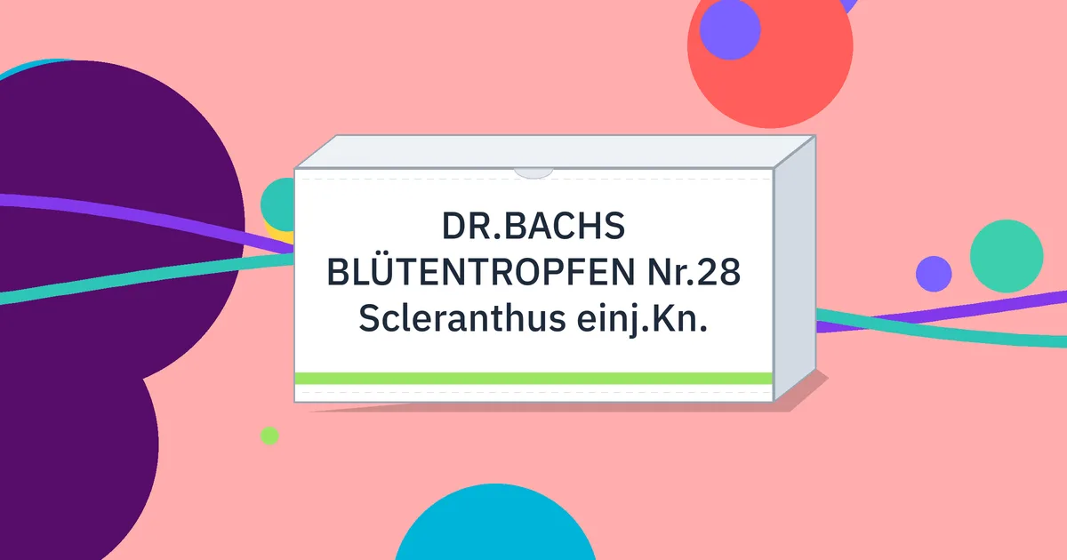 Symbolbild: Packung mit der Aufschrift DR.BACHS BLÜTENTROPFEN Nr.28 Scleranthus einj.Kn. (PZN 17193612) – Verfügbarkeit und Bezug in Apotheken in Frankfurt am Main