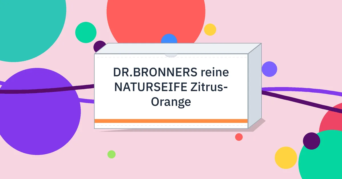 Symbolbild: Packung mit der Aufschrift DR.BRONNERS reine NATURSEIFE Zitrus-Orange (PZN 19241806) – Verfügbarkeit und Bezug in Apotheken in Frankfurt am Main