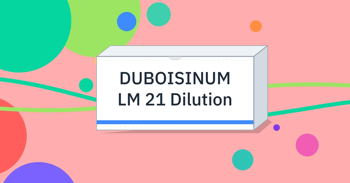 Symbolbild: Packung mit der Aufschrift DUBOISINUM LM 21 Dilution (PZN 13467573) – Verfügbarkeit und Bezug in Apotheken in Frankfurt am Main