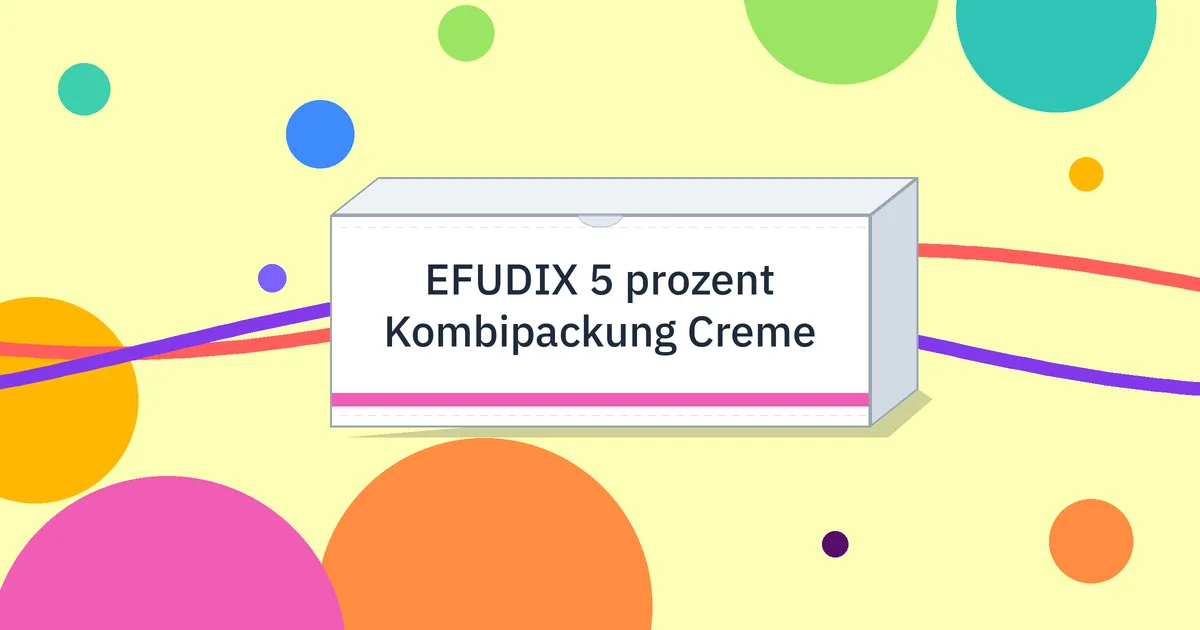 Symbolbild: Packung mit der Aufschrift EFUDIX 5 prozent Kombipackung Creme (PZN 14357591) – Verfügbarkeit und Bezug in Apotheken in Frankfurt am Main