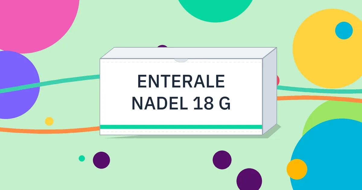 Symbolbild: Packung mit der Aufschrift ENTERALE NADEL 18 G (PZN 17618282) – Verfügbarkeit und Bezug in Apotheken in Frankfurt am Main