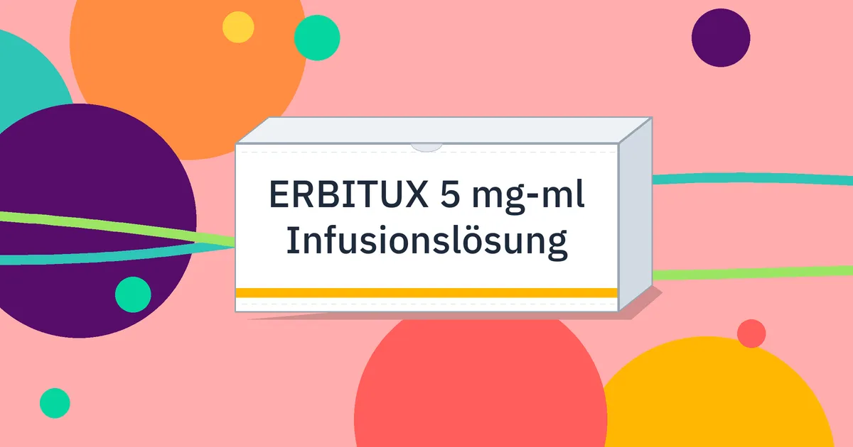 Symbolbild: Packung mit der Aufschrift ERBITUX 5 mg-ml Infusionslösung (PZN 10385254) – Verfügbarkeit und Bezug in Apotheken in Frankfurt am Main