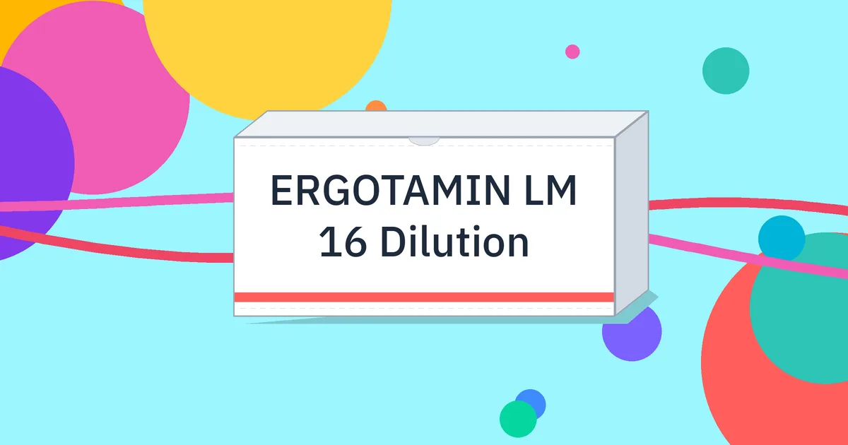 Symbolbild: Packung mit der Aufschrift ERGOTAMIN LM 16 Dilution (PZN 12844909) – Verfügbarkeit und Bezug in Apotheken in Frankfurt am Main