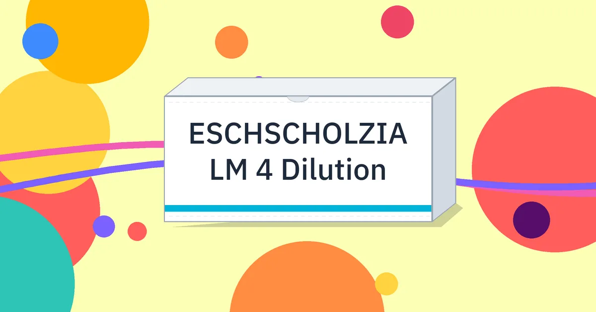 Symbolbild: Packung mit der Aufschrift ESCHSCHOLZIA LM 4 Dilution (PZN 13479843) – Verfügbarkeit und Bezug in Apotheken in Frankfurt am Main