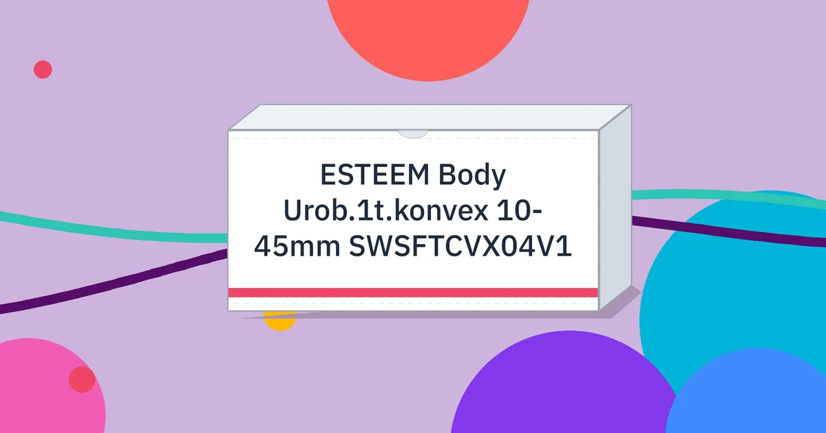 Symbolbild: Packung mit der Aufschrift ESTEEM Body Urob.1t.konvex 10-45mm SWSFTCVX04V1 (PZN 18838270) – Verfügbarkeit und Bezug in Apotheken in Frankfurt am Main