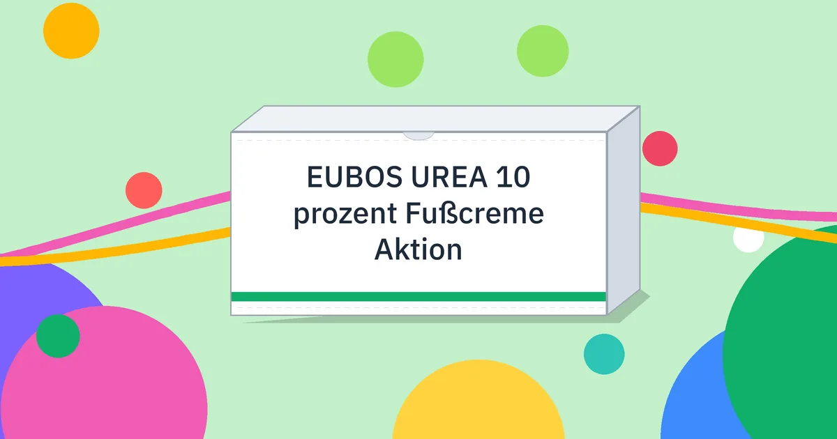 Symbolbild: Packung mit der Aufschrift EUBOS UREA 10 prozent Fußcreme Aktion (PZN 20184999) – Verfügbarkeit und Bezug in Apotheken in Frankfurt am Main