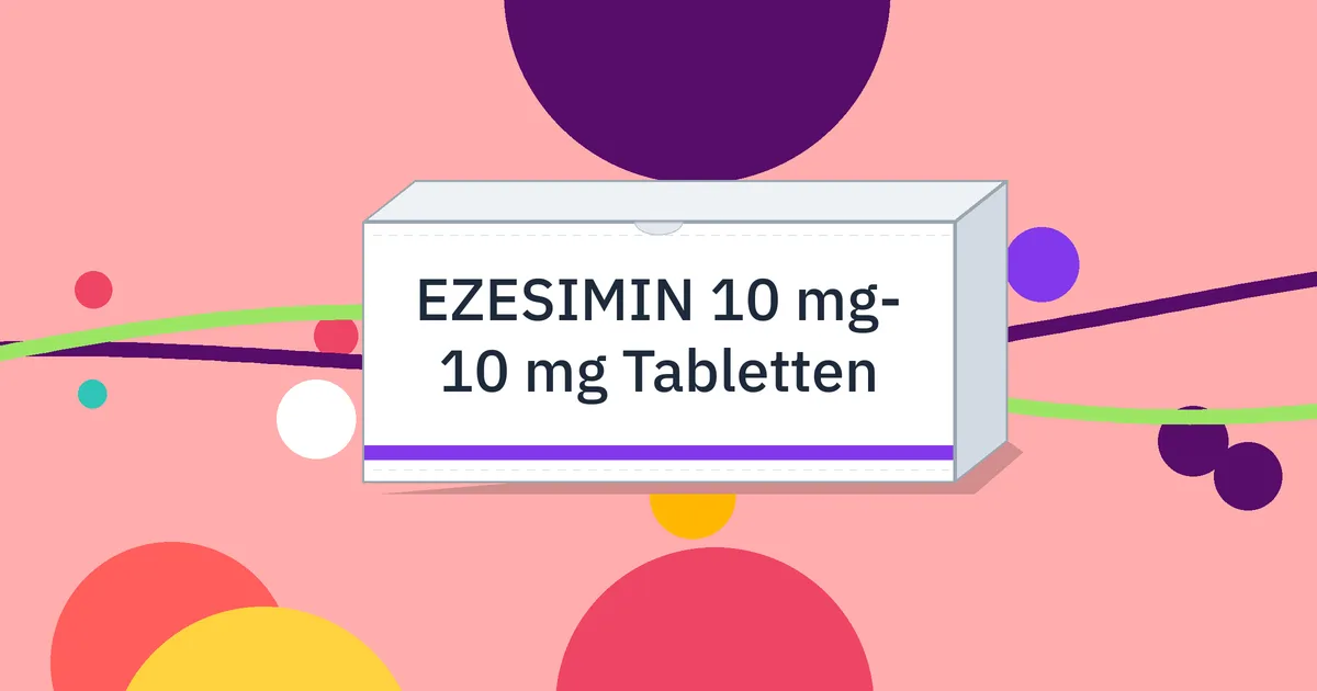 Symbolbild: Packung mit der Aufschrift EZESIMIN 10 mg-10 mg Tabletten (PZN 15415706) – Verfügbarkeit und Bezug in Apotheken in Frankfurt am Main