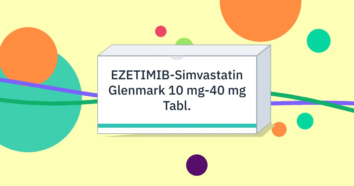 Symbolbild: Packung mit der Aufschrift EZETIMIB-Simvastatin Glenmark 10 mg-40 mg Tabl. (PZN 14266233) – Verfügbarkeit und Bezug in Apotheken in Frankfurt am Main