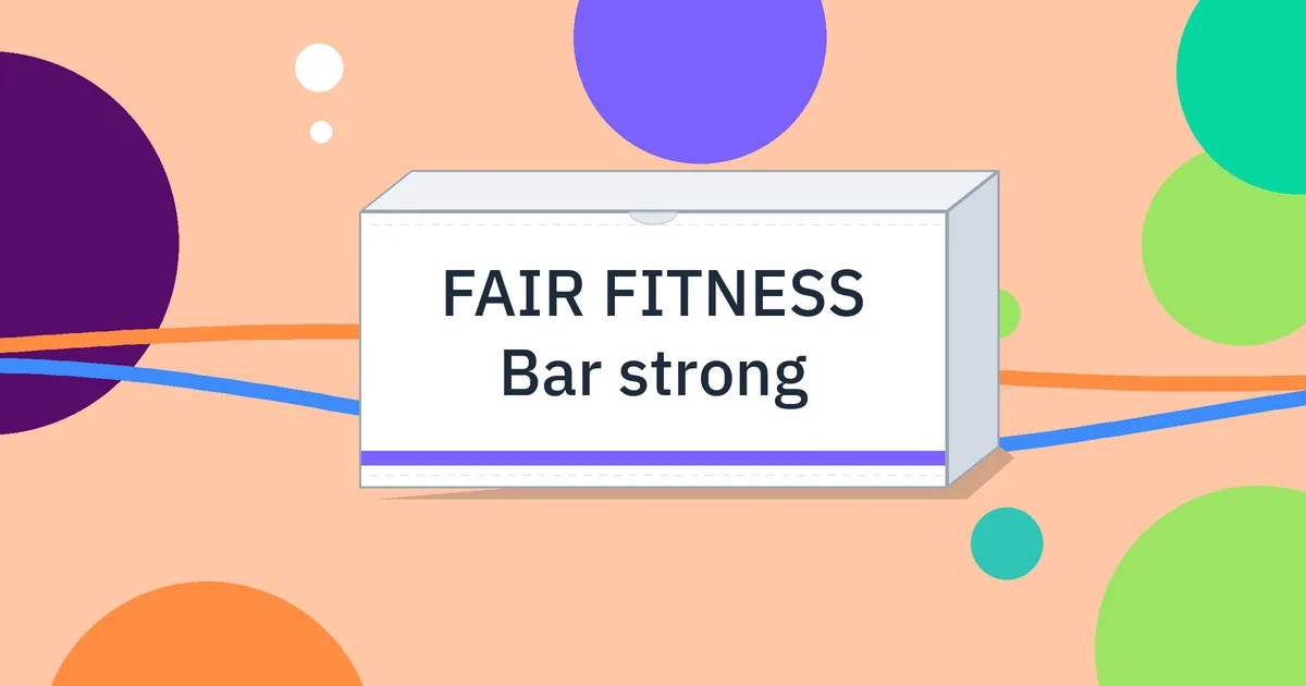 Symbolbild: Packung mit der Aufschrift FAIR FITNESS Bar strong (PZN 19549059) – Verfügbarkeit und Bezug in Apotheken in Frankfurt am Main