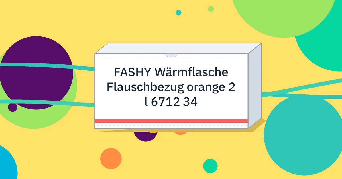 Symbolbild: Packung mit der Aufschrift FASHY Wärmflasche Flauschbezug orange 2 l 6712 34 (PZN 16579232) – Verfügbarkeit und Bezug in Apotheken in Frankfurt am Main