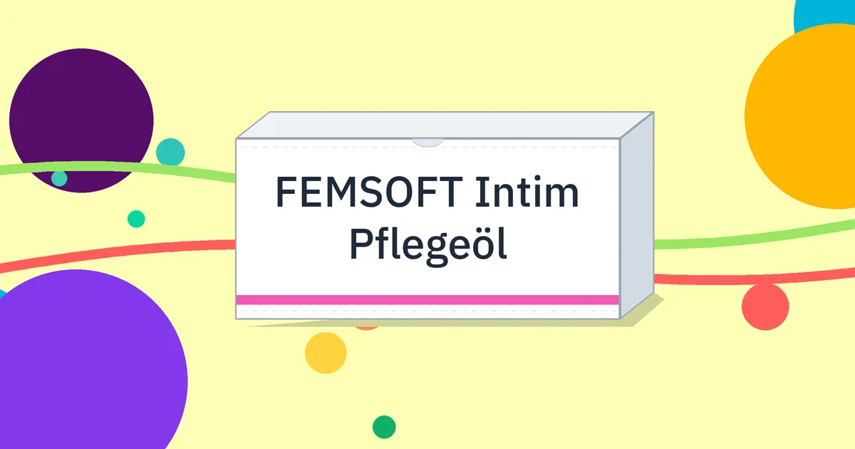 Symbolbild: Packung mit der Aufschrift FEMSOFT Intim Pflegeöl (PZN 17244195) – Verfügbarkeit und Bezug in Apotheken in Frankfurt am Main