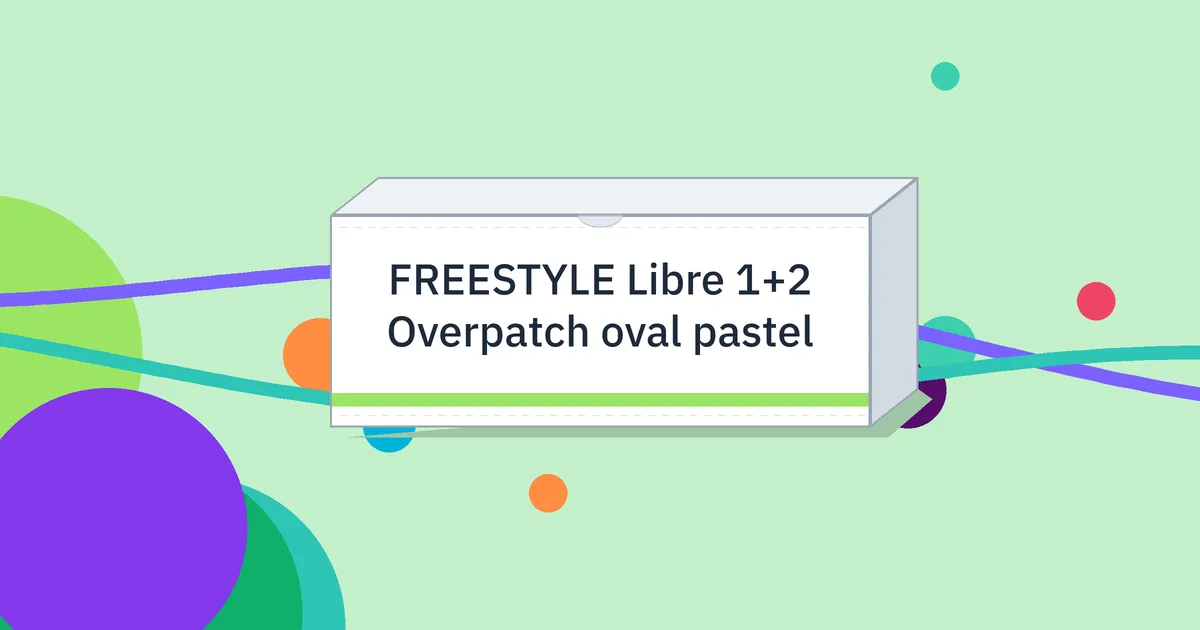 Symbolbild: Packung mit der Aufschrift FREESTYLE Libre 1+2 Overpatch oval pastel (PZN 19864447) – Verfügbarkeit und Bezug in Apotheken in Frankfurt am Main