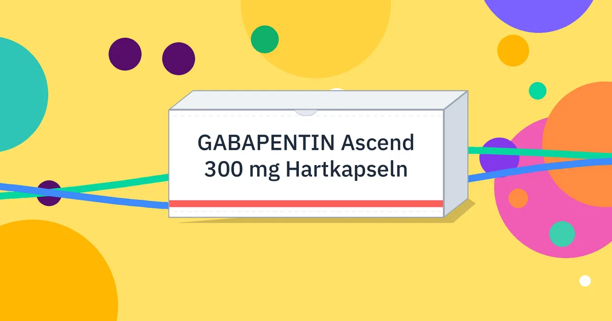 Symbolbild: Packung mit der Aufschrift GABAPENTIN Ascend 300 mg Hartkapseln (PZN 18325429) – Verfügbarkeit und Bezug in Apotheken in Frankfurt am Main