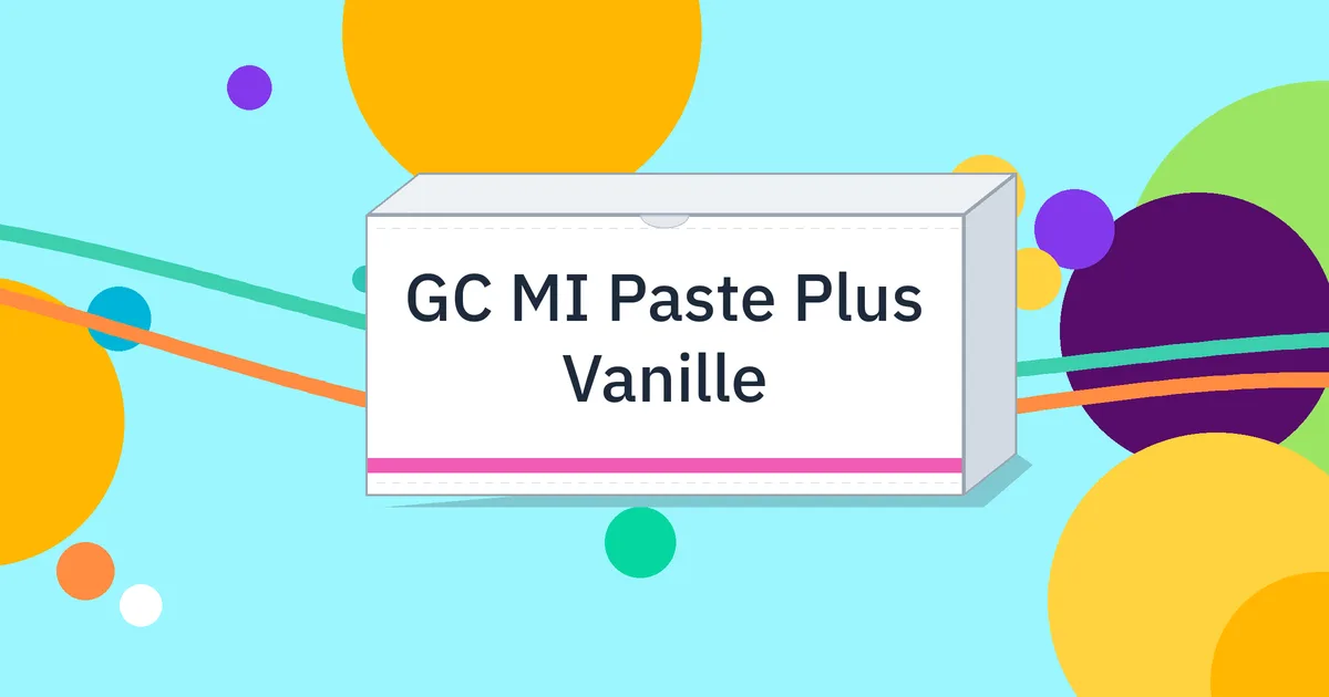Symbolbild: Packung mit der Aufschrift GC MI Paste Plus Vanille (PZN 09517443) – Verfügbarkeit und Bezug in Apotheken in Frankfurt am Main