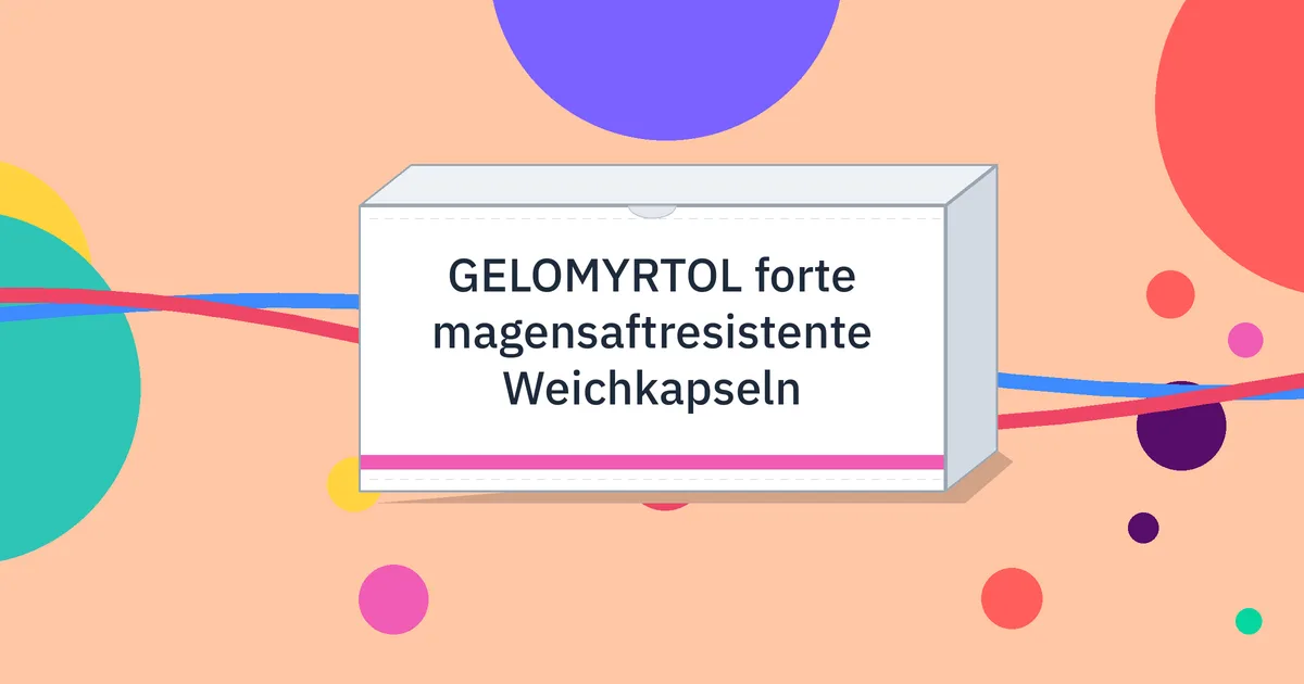 Symbolbild: Packung mit der Aufschrift GELOMYRTOL forte magensaftresistente Weichkapseln (PZN 01479157) – Verfügbarkeit und Bezug in Apotheken in Frankfurt am Main