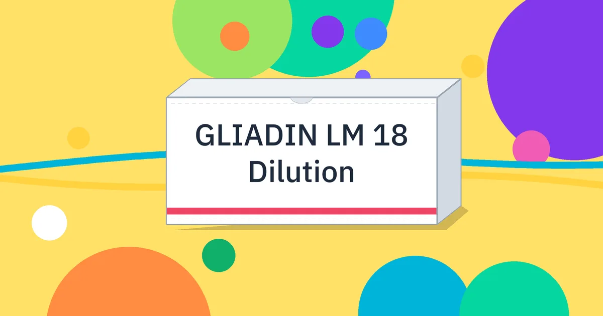 Symbolbild: Packung mit der Aufschrift GLIADIN LM 18 Dilution (PZN 13544285) – Verfügbarkeit und Bezug in Apotheken in Frankfurt am Main
