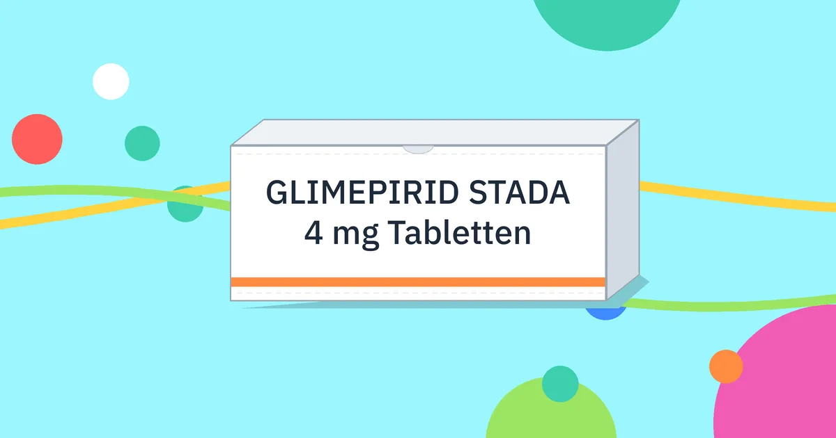 Symbolbild: Packung mit der Aufschrift GLIMEPIRID STADA 4 mg Tabletten (PZN 08999150) – Verfügbarkeit und Bezug in Apotheken in Frankfurt am Main