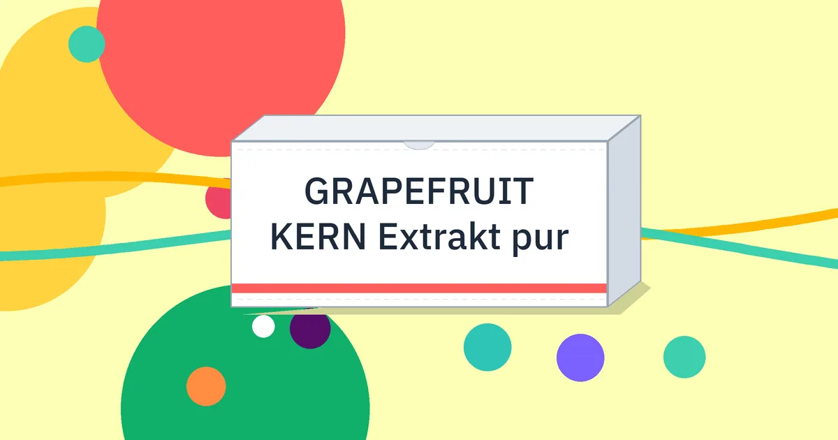 Symbolbild: Packung mit der Aufschrift GRAPEFRUIT KERN Extrakt pur (PZN 08770766) – Verfügbarkeit und Bezug in Apotheken in Frankfurt am Main