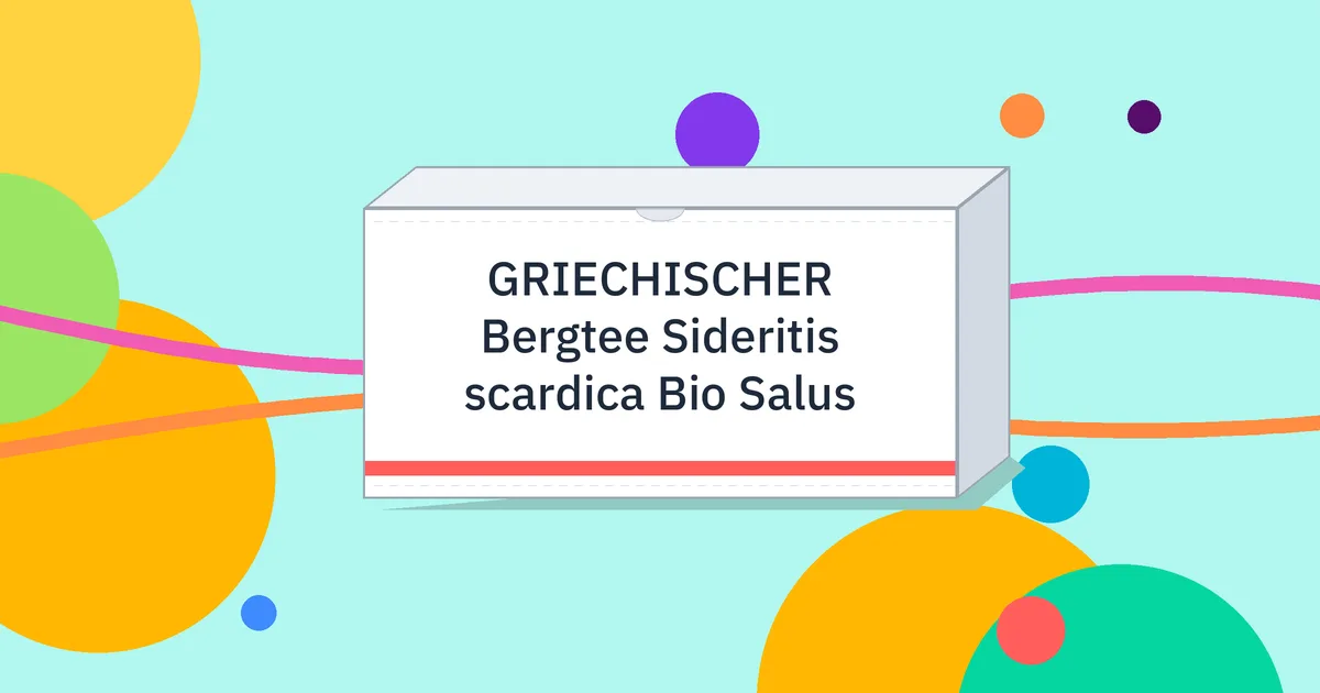 Symbolbild: Packung mit der Aufschrift GRIECHISCHER Bergtee Sideritis scardica Bio Salus (PZN 14241262) – Verfügbarkeit und Bezug in Apotheken in Frankfurt am Main