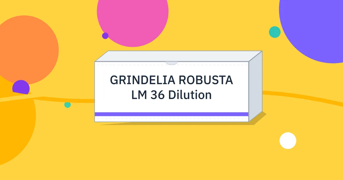 Symbolbild: Packung mit der Aufschrift GRINDELIA ROBUSTA LM 36 Dilution (PZN 13547214) – Verfügbarkeit und Bezug in Apotheken in Frankfurt am Main