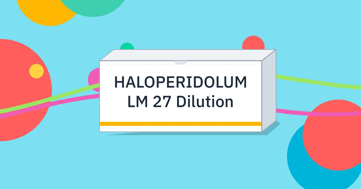 Symbolbild: Packung mit der Aufschrift HALOPERIDOLUM LM 27 Dilution (PZN 12883683) – Verfügbarkeit und Bezug in Apotheken in Frankfurt am Main