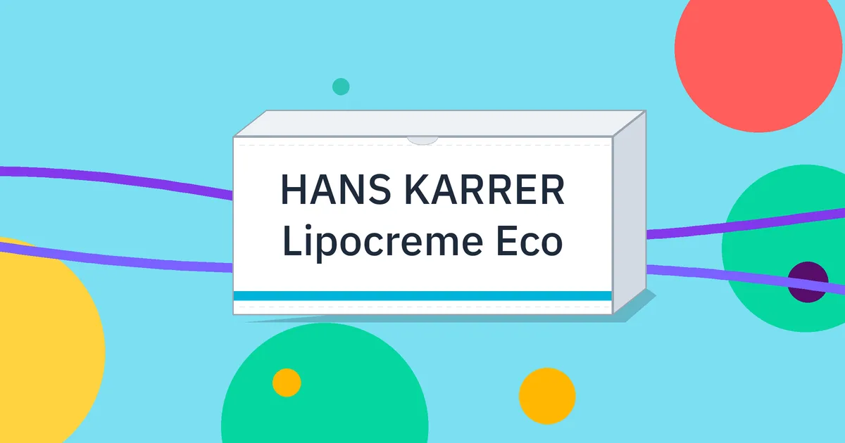 Symbolbild: Packung mit der Aufschrift HANS KARRER Lipocreme Eco (PZN 00202318) – Verfügbarkeit und Bezug in Apotheken in Frankfurt am Main