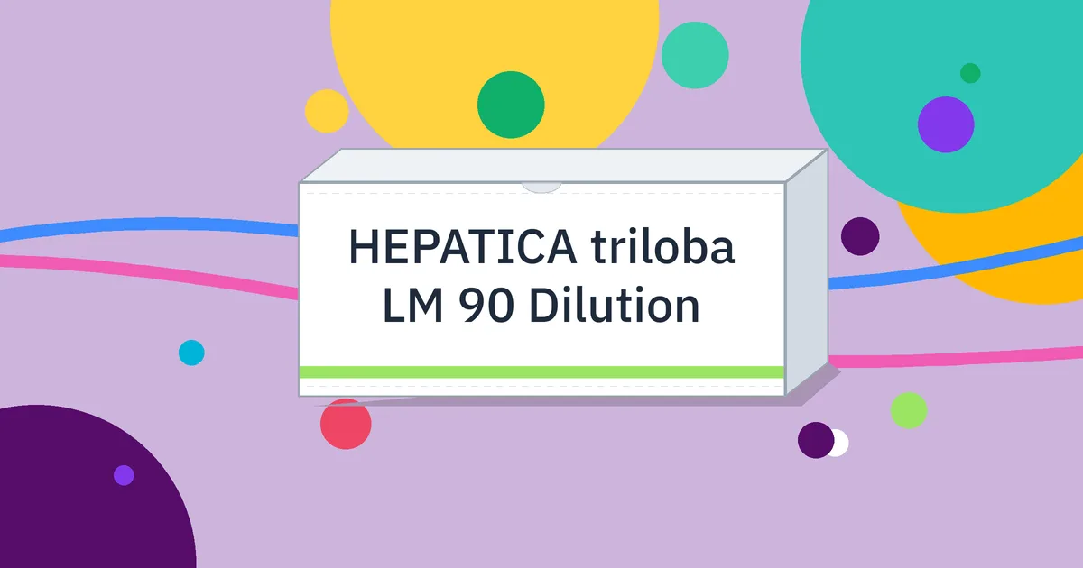 Symbolbild: Packung mit der Aufschrift HEPATICA triloba LM 90 Dilution (PZN 13552385) – Verfügbarkeit und Bezug in Apotheken in Frankfurt am Main