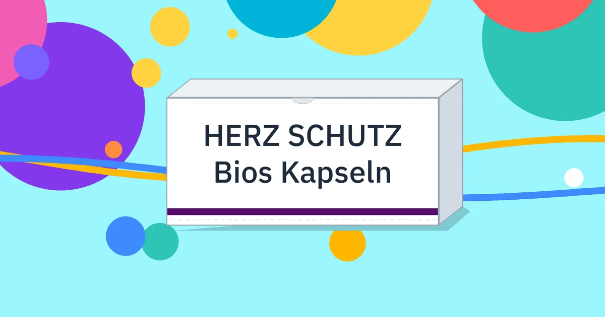 Symbolbild: Packung mit der Aufschrift HERZ SCHUTZ Bios Kapseln (PZN 00979030) – Verfügbarkeit und Bezug in Apotheken in Frankfurt am Main