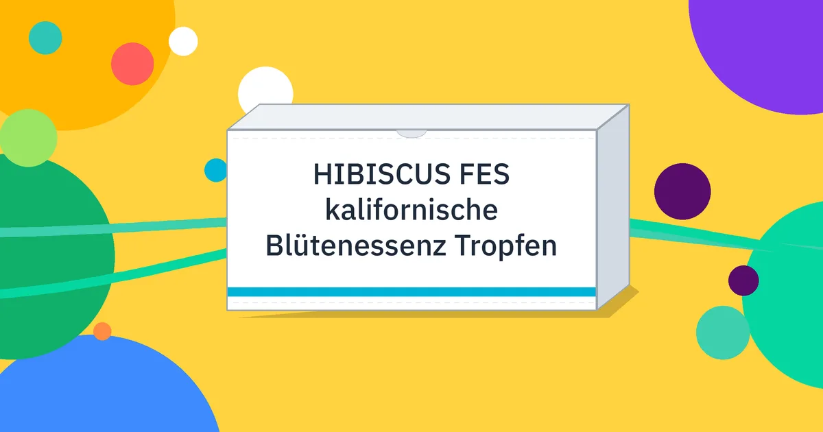 Symbolbild: Packung mit der Aufschrift HIBISCUS FES kalifornische Blütenessenz Tropfen (PZN 09173452) – Verfügbarkeit und Bezug in Apotheken in Frankfurt am Main