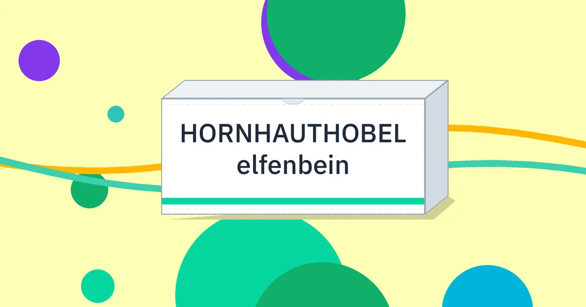 Symbolbild: Packung mit der Aufschrift HORNHAUTHOBEL elfenbein (PZN 01525733) – Verfügbarkeit und Bezug in Apotheken in Frankfurt am Main