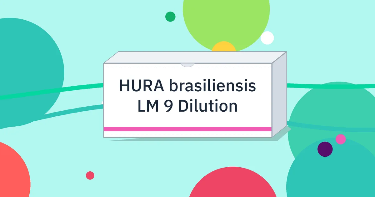 Symbolbild: Packung mit der Aufschrift HURA brasiliensis LM 9 Dilution (PZN 12889680) – Verfügbarkeit und Bezug in Apotheken in Frankfurt am Main