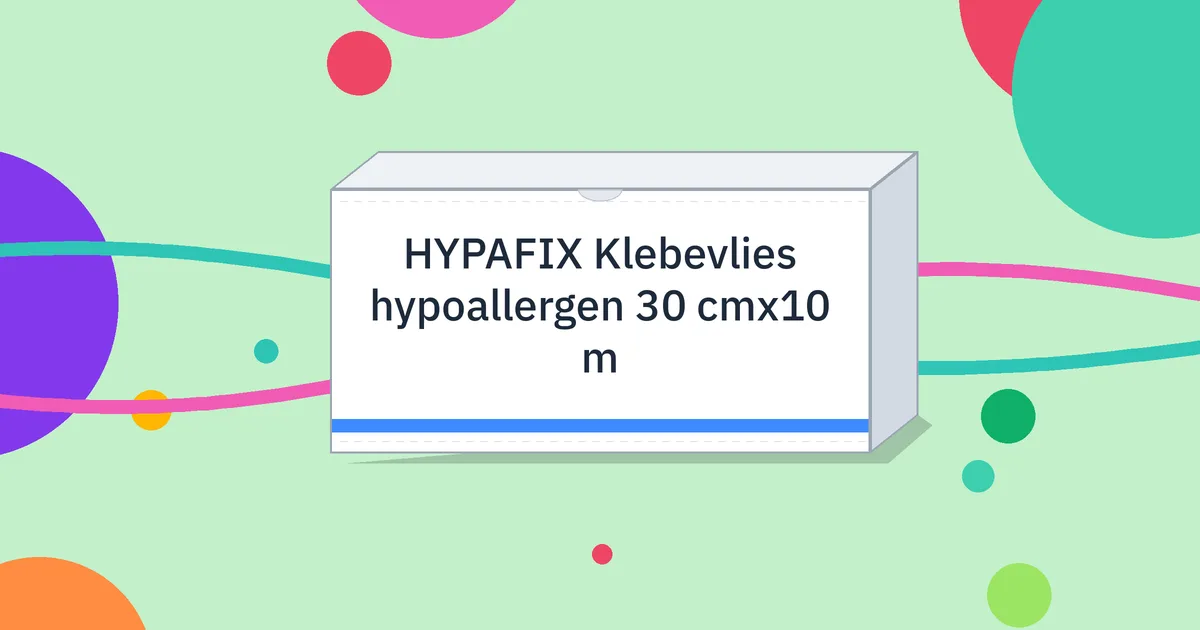 Symbolbild: Packung mit der Aufschrift HYPAFIX Klebevlies hypoallergen 30 cmx10 m (PZN 11513903) – Verfügbarkeit und Bezug in Apotheken in Frankfurt am Main