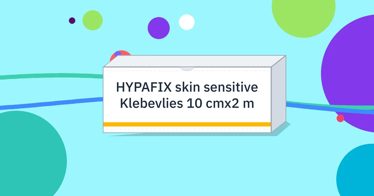 Symbolbild: Packung mit der Aufschrift HYPAFIX skin sensitive Klebevlies 10 cmx2 m (PZN 19761055) – Verfügbarkeit und Bezug in Apotheken in Frankfurt am Main