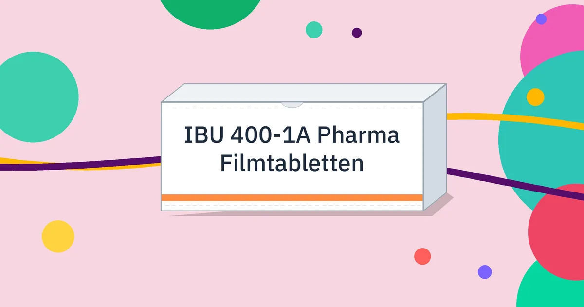 Symbolbild: Packung mit der Aufschrift IBU 400-1A Pharma Filmtabletten (PZN 08533782) – Verfügbarkeit und Bezug in Apotheken in Frankfurt am Main