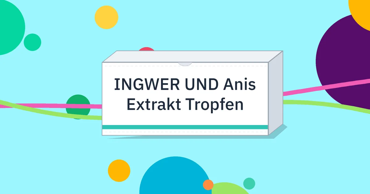 Symbolbild: Packung mit der Aufschrift INGWER UND Anis Extrakt Tropfen (PZN 20211319) – Verfügbarkeit und Bezug in Apotheken in Frankfurt am Main