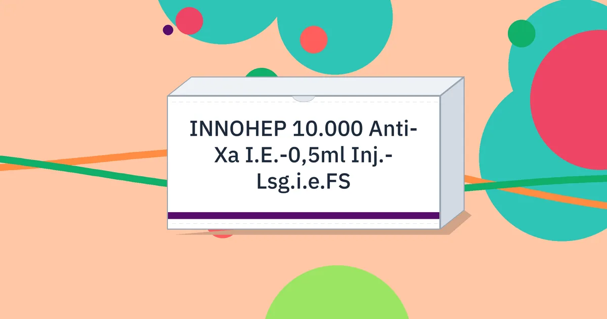 Symbolbild: Packung mit der Aufschrift INNOHEP 10.000 Anti-Xa I.E.-0,5ml Inj.-Lsg.i.e.FS (PZN 17570641) – Verfügbarkeit und Bezug in Apotheken in Frankfurt am Main