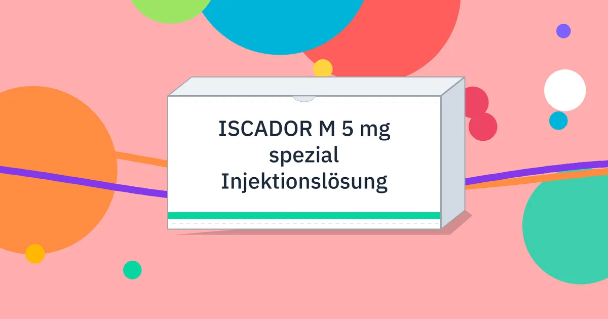 Symbolbild: Packung mit der Aufschrift ISCADOR M 5 mg spezial Injektionslösung (PZN 01385611) – Verfügbarkeit und Bezug in Apotheken in Frankfurt am Main