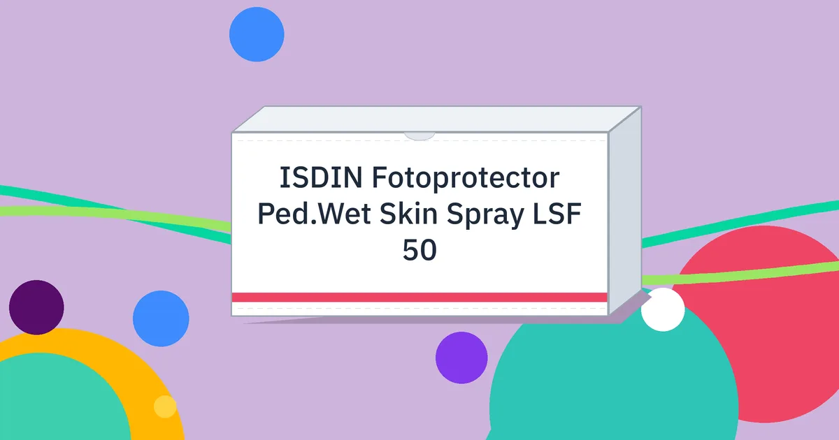 Symbolbild: Packung mit der Aufschrift ISDIN Fotoprotector Ped.Wet Skin Spray LSF 50 (PZN 16243822) – Verfügbarkeit und Bezug in Apotheken in Frankfurt am Main