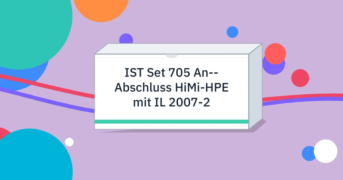 Symbolbild: Packung mit der Aufschrift IST Set 705 An--Abschluss HiMi-HPE mit IL 2007-2 (PZN 15895132) – Verfügbarkeit und Bezug in Apotheken in Frankfurt am Main