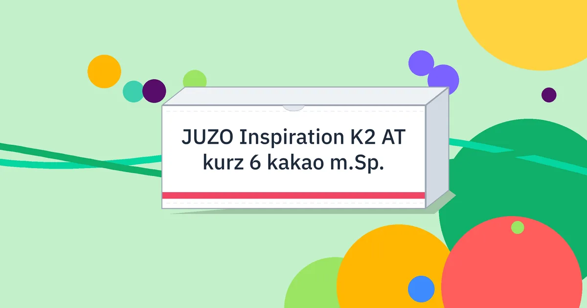 Symbolbild: Packung mit der Aufschrift JUZO Inspiration K2 AT kurz 6 kakao m.Sp. (PZN 14931759) – Verfügbarkeit und Bezug in Apotheken in Frankfurt am Main